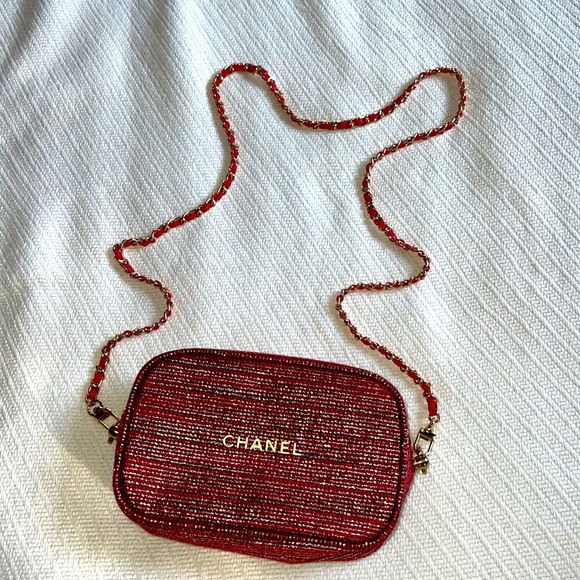 CHANEL | Bags | Authentic Chanel Make Up Bag With Chain | Poshmark